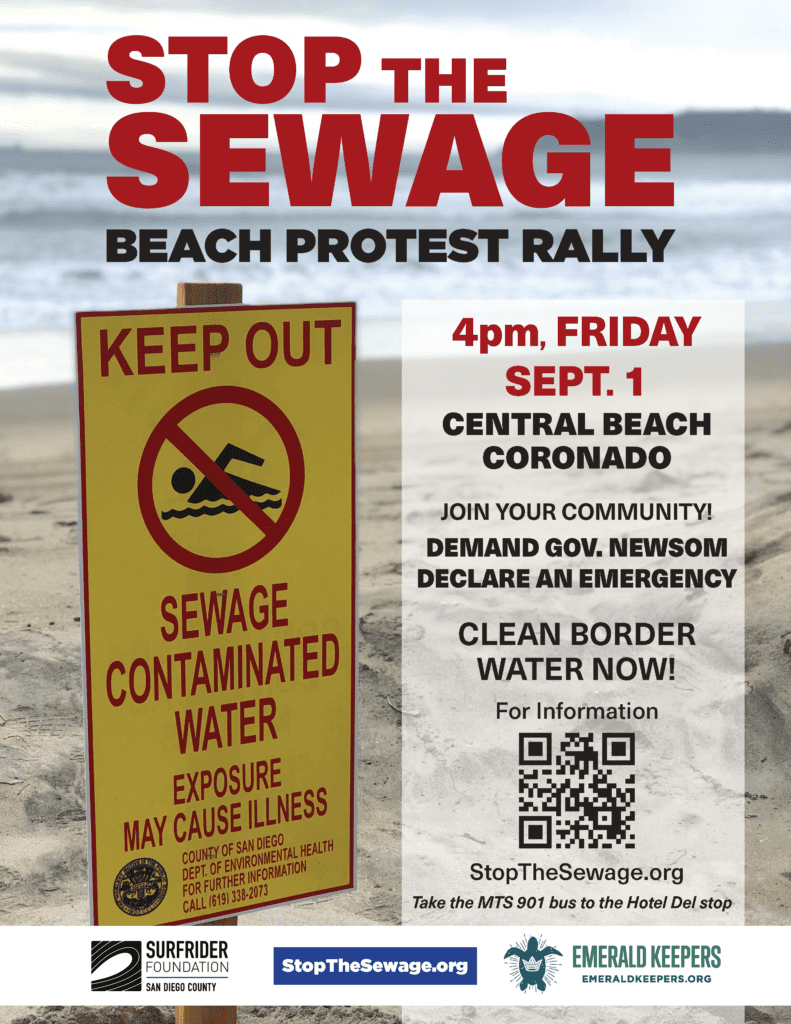 Stop the Sewage Beach Protest Rally | San Diego Coastkeeper